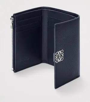 Loewe Small Leather Anagram Wallet - Navy