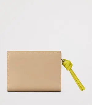 Loewe Leather Knot Wallet - Beige