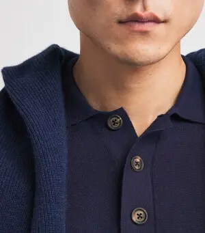 Eleventy Cotton-cashmere Polo Shirt