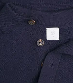 Eleventy Cotton-cashmere Polo Shirt