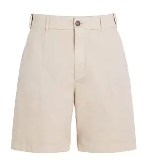 Eleventy Stretch-cotton Chino Shorts - Beige