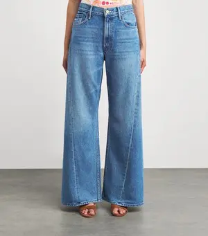 MOTHER The Lemon Twist Sneak Wide-leg Jeans