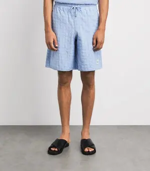 Amiri Ma Quad Monogram Jacquard Towelling Shorts - Blue
