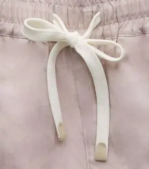 Eleventy Linen Drawstring Bermuda Shorts - Pink