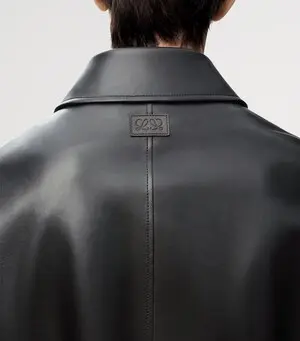 Loewe Nappa Lambskin Spread Collar Jacket - Black