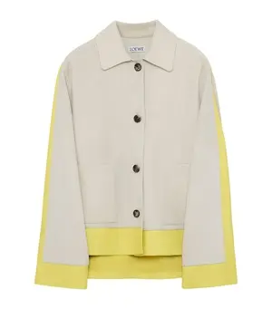 Loewe Suede And Leather Panelled Jacket - Grey