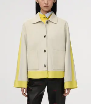 Loewe Suede And Leather Panelled Jacket