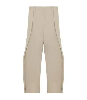 Loewe Cotton-silk Gabardine Layered Trousers