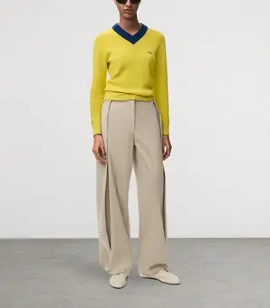 Loewe Cotton-silk Gabardine Layered Trousers