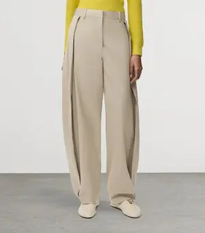 Loewe Cotton-silk Gabardine Layered Trousers