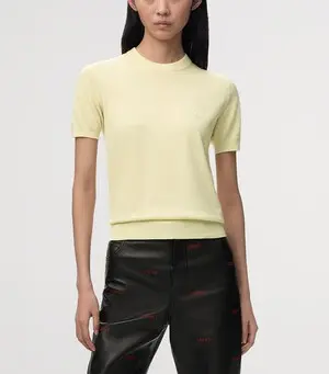 Loewe Wool-blend Anagram Top - Yellow