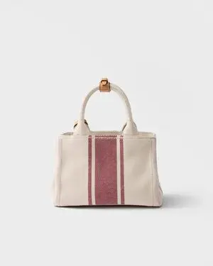 Prada Jardinière Small Cotton Canvas Bag