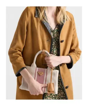 Prada Jardinière Small Cotton Canvas Bag
