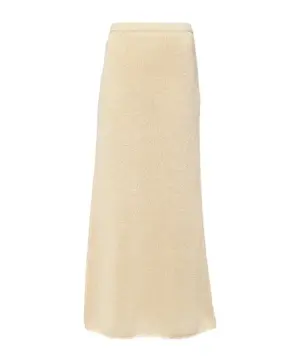 THE ROW Fumaia Knitted Silk Maxi Skirt - Bisque