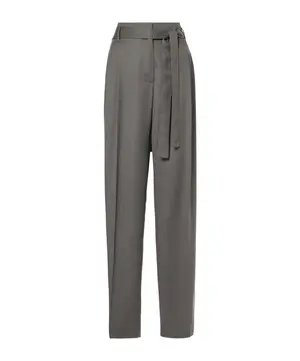 THE ROW High-waisted Straight-leg Pants - Black