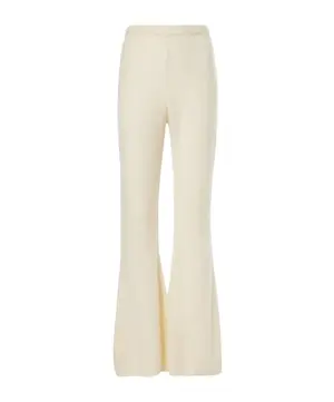 THE ROW Elastic Waist Flared Pants - Nude