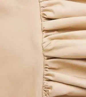GANNI Organic Cotton Bubble Mini Skirt - Beige