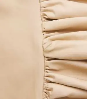 GANNI Organic Cotton Bubble Mini Skirt - Beige