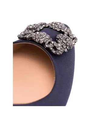 Manolo Blahnik Embellished Satin Pumps