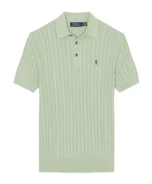 Polo Ralph Lauren Cable-knit Embroidered Polo Sweater