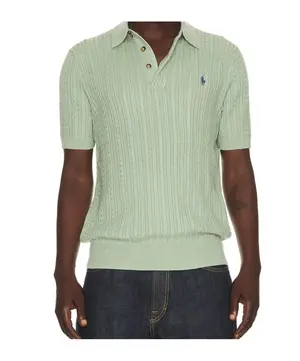 Polo Ralph Lauren Cable-knit Embroidered Polo Sweater