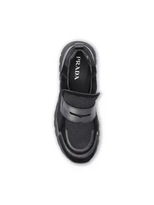 Prada Round Toe Slip-on Sneakers