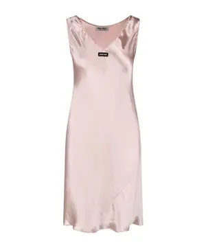 Miu Miu Sleeveless V-neck Midi Dress - No