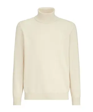 Brunello Cucinelli Cashmere Turtleneck Sweater - White