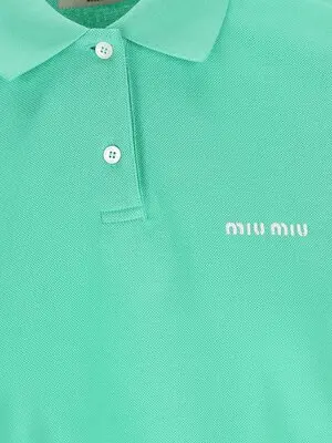 Miu Miu Logo Piqué Polo T-shirt