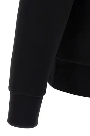 Prada Logo Plaque Crewneck Sweatshirt - Black