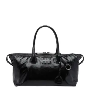 Miu Miu Zippered Shoulder Bag - Black