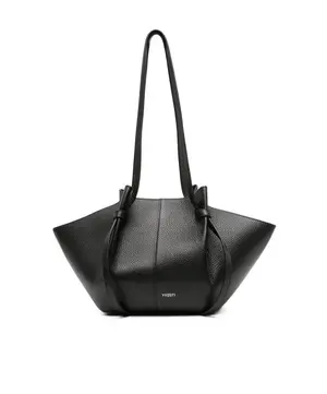 Yuzefi Yuzefi Black Calf Leather Top Handle Tote Bag Black