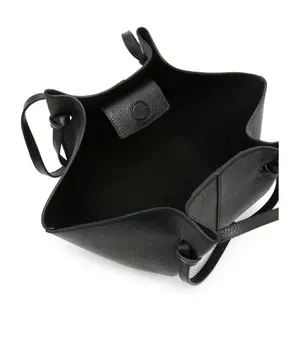 Yuzefi Calf Leather Top Handle Tote Bag - Black