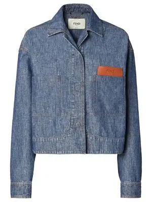 Fendi Short Chambray Jacket - Blue