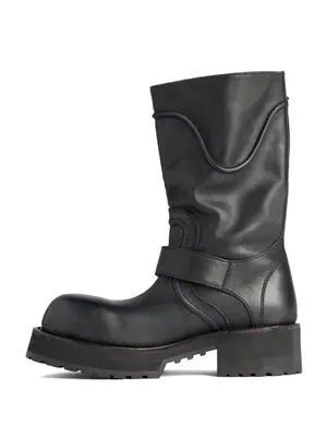 Balenciaga Worn-out Effect Leather Boots