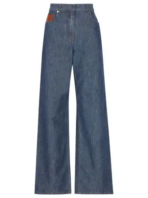 FENDI FENDI Chambray Wide-Leg Jeans