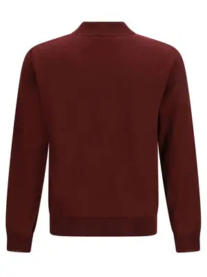 Valentino Garavani Wool Polo With Vlogo Embroidery - Red