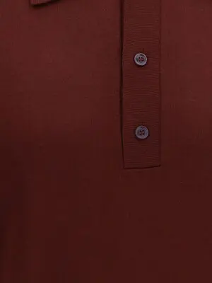 Valentino Garavani Wool Polo With Vlogo Embroidery - Red