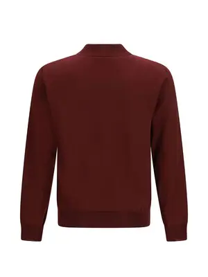 Valentino Garavani Wool Polo With Vlogo Embroidery - Red
