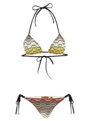 Missoni Raschel Lamé Bikini With Greek Motif - Multicolor
