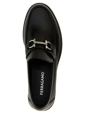 FERRAGAMO Gancini Leather Loafers