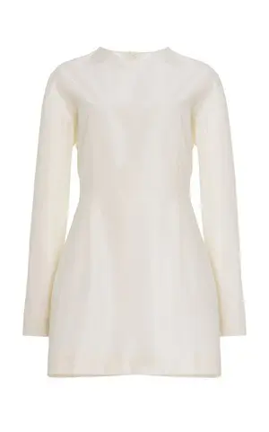 THE ROW Elione Cotton-silk Taffeta Top - White