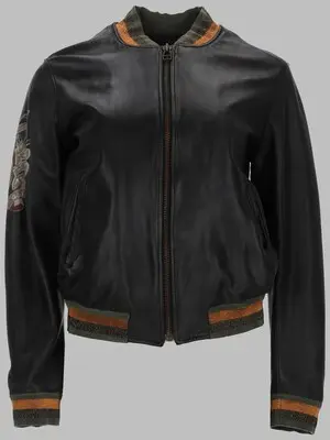 Mr & Mrs Italy Leather Bomber Jacket