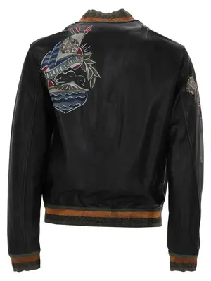 Mr & Mrs Italy Leather Bomber Jacket