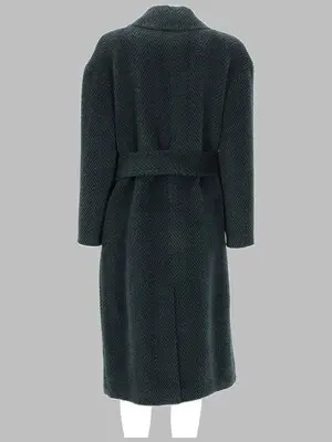 PALTO' Alpaca And Wool Coat With Belt