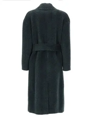 PALTO' Alpaca And Wool Coat With Belt