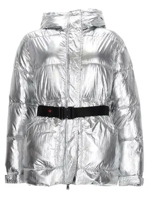 CANADIAN CLASSICS Belted Hooded Down Jacket - Silver