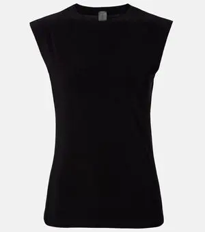 Norma Kamali Sleeveless Halter Neck Jersey Top - Black