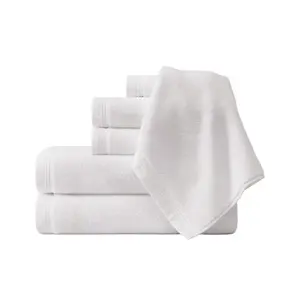 PURE PARIMA Egyptian Cotton Soft Border Towel Set - White