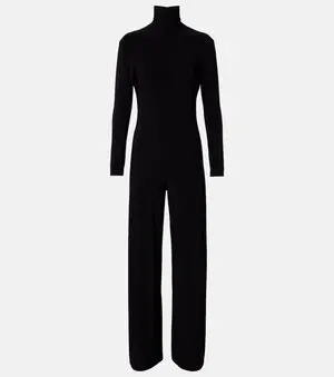 Norma Kamali Turtleneck Wide Leg Jumpsuit